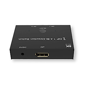 CABLEDECONN DisplayPort 8K DP 1.4 Switch Bi-Direction 8K@30Hz 4K@120Hz Splitter Converter for Multiple Source and displays.