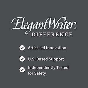 Speedball Elegant Writer Calligraphy 4 Marker Set, Black, 2.0 mm, 2.5 mm & 3.0 mm Chisel Nib Tip Pens for Drawing, Journaling, and Scrapbooking
