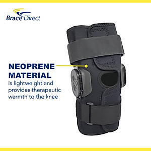 Brace Direct Plus Size Obesity External Deluxe Hinged Knee Brace for Knee Pain with Compression Knee Wrap for Overweight Men & Women Relief from Joint Pain from Meniscus Tears, Arthritis Pain