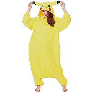 SAZAC Kigurumi - Pokemon - Pikachu - Onesie Jumpsuit Halloween Costume - Adult XL Size