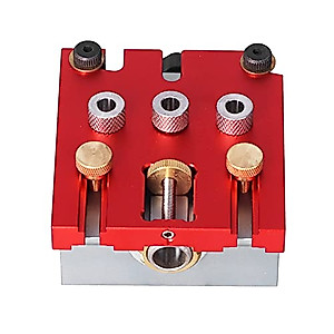 Orenic 3 in 1 Drill Guide, Aluminium Alloy Dowel Jig, Woodworking Hole Punch Positioner Locator Jig System Kit, Efficient Doweling Jig for Straight Holes, Furniture Repair, DIY Woodworking & Handyman