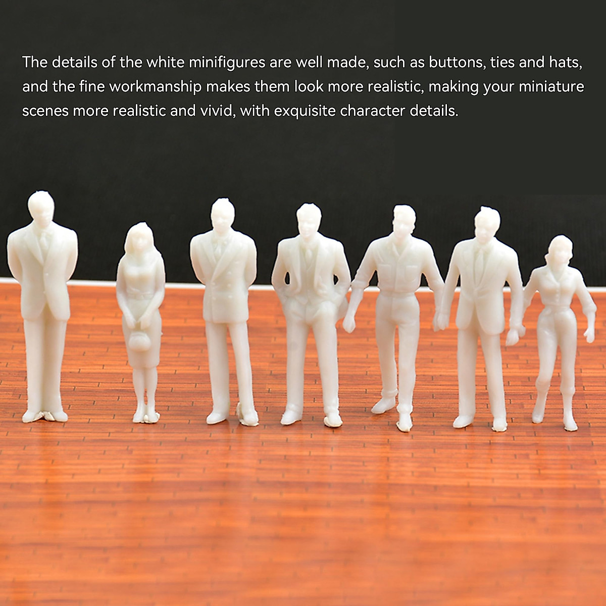 BQLZR White Model Train People Figure Passengers 1:200 Scale Pack of 100
