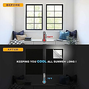 Portable Blackout Curtains, Blackout Shades with 30 Pairs of Velcro and 15 Pieces of Invisible Adhesive,100% Blackout Material Blackout Blinds for Baby Nursery, Bedroom or Travel Use(79" x 57")