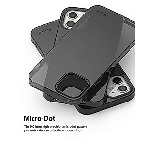 Ringke Air Shoulder Strap Compatible with iPhone 12 Mini Case, Crossbody Necklace Lanyard with Clear TPU Silicone Phone Back Cover for 5.4-inch (2020) - Smoke Black