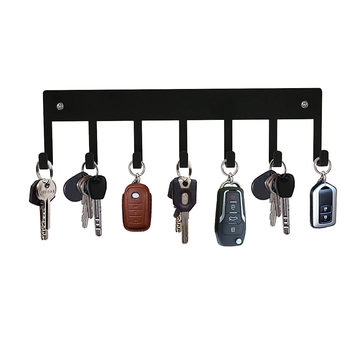 Myartte Key Holder Key Hooks Wall Decorative Zinc Alloy Key Organizer Rack with Screws and Sticker for Entryway, Kitchen, Bedroom, Organize Car Keys, House Keys, Small Accessories and Jewelry