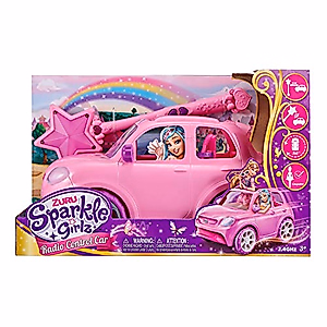 Sparkle Girlz Pink Radio Controlled Car by ZURU with Wand Remote Control and 360 Degree Control for Girls
