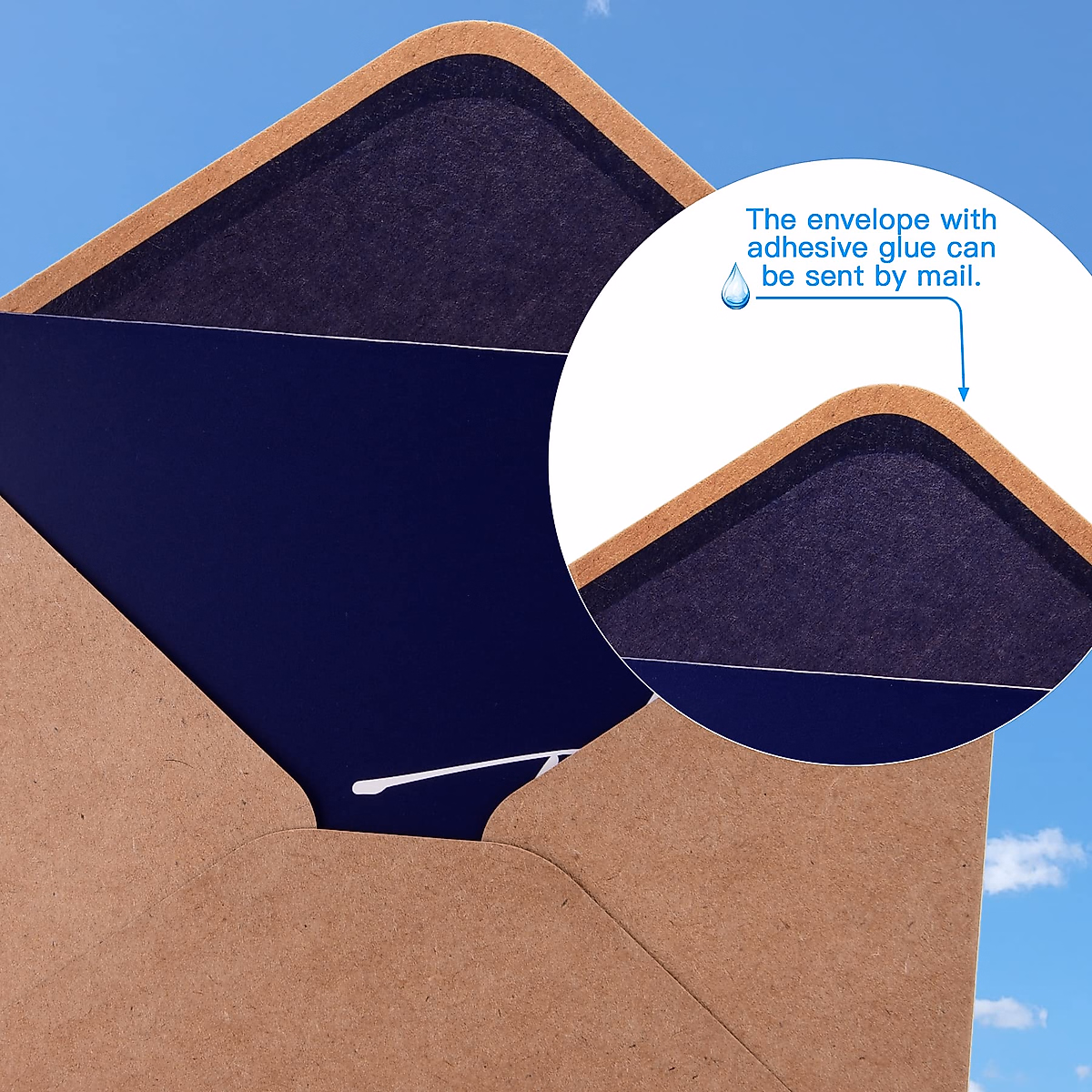 100 Pack 4x6 Thank You Cards with Envelopes and Stickers - Perfect for Weddings,Bridal Showers,Baby Showers,Graduations,Birthdays,Funerals,Small Business,Business and Formal All Occasion（Navy Blue）