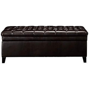 Christopher Knight Home Juliana PU Storage Ottoman, Brown