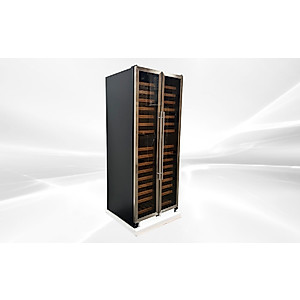 Elite Kitchen Supply Commercial Wine Cooler Dual Zone Refrigerator, ETL NSF 300-350 Bottles Reversible Fridge Merchandiser, Restaurant Bar Grocery Store