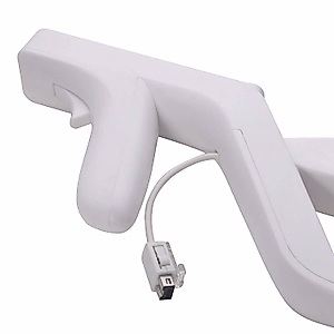 Zapper Light Gun Attachment Compatible for Nintendo Wii Remote Nunchuck Wireless Links Remote Controller Shoot Games Shooting (Pack of 2)