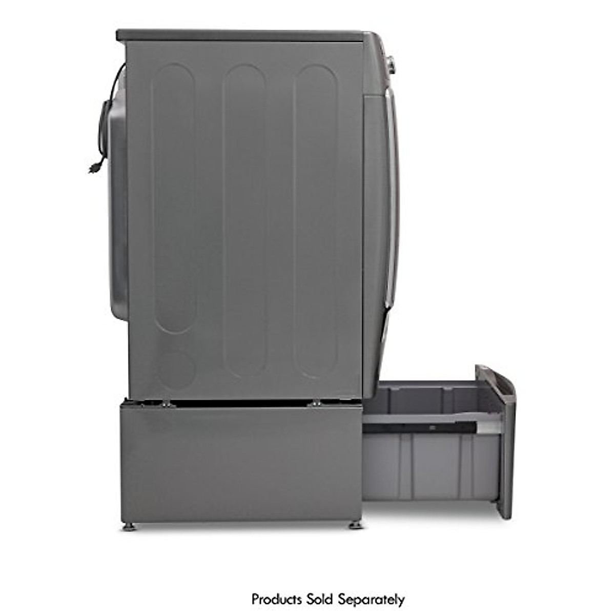 Kenmore Elite 51043 29" Wide Laundry Pedestal with Storage Drawer in Metallic silver