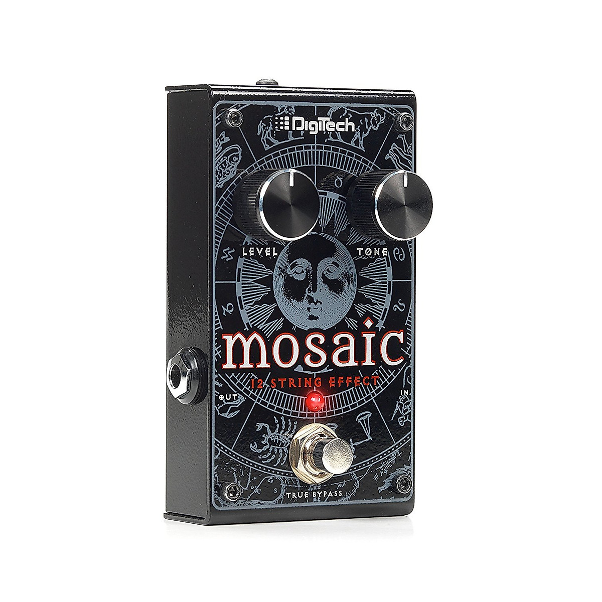 Digitech MOSAIC 12-String Effect Pedal Bundle with 9V Power Supply, Patch Cable, and Dunlop PVP101 Pick Pack
