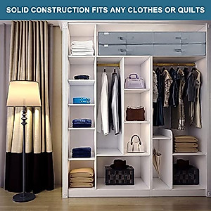 Under Bed Storage Containers, 2 Pack Under the Bed Bags with Dividers, Clear Foldable Underbed Storage Bins, Under Bed Organizer for Clothes Sheet Blankets, Firm Sides, Bottom Support, 47.5x16x6in