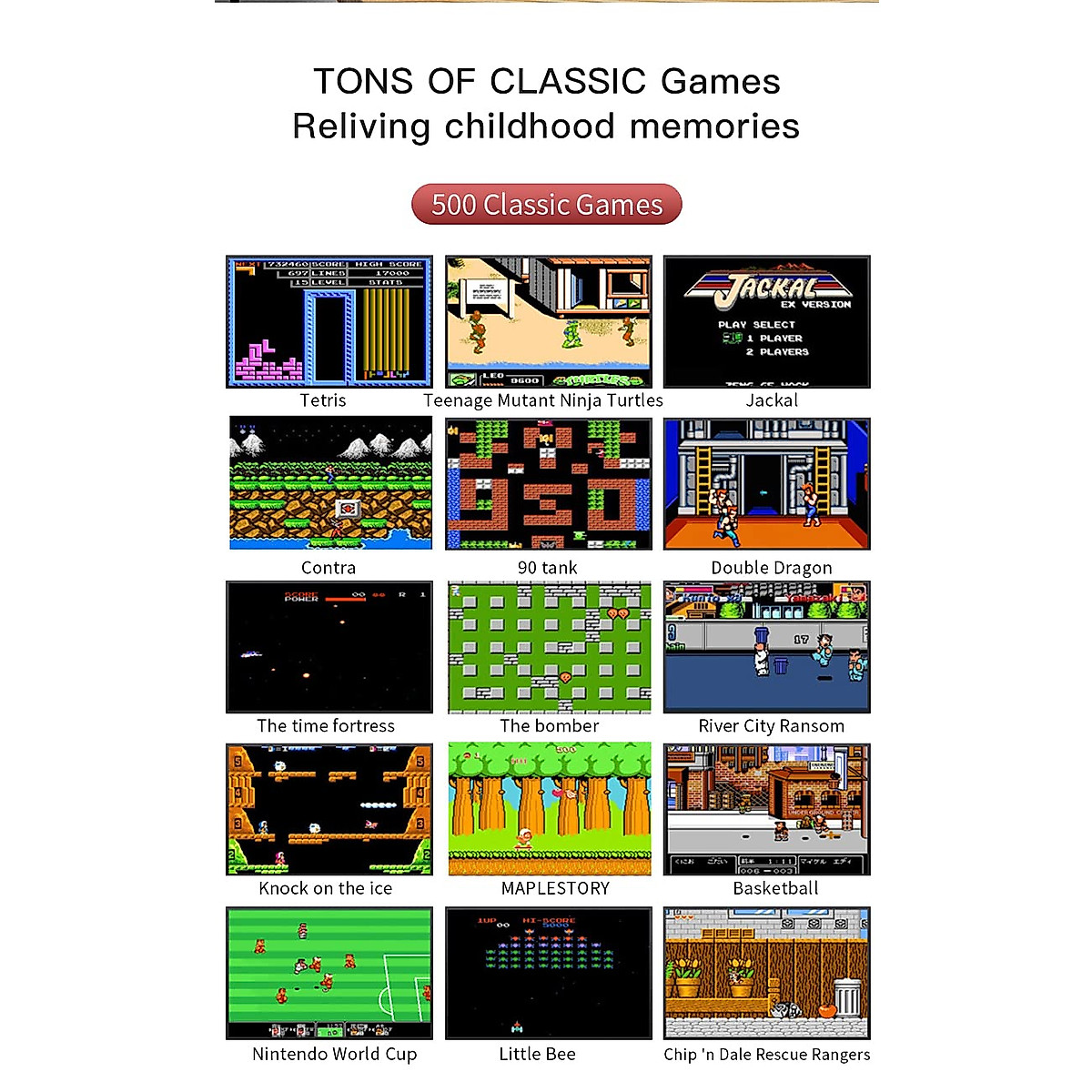 HANDA Instrument Handheld Game Player Video-Game 8 Bit Retro Mini Pocket Gameboy Handheld Game Console Built-in 500 Classic Games for Child Kids