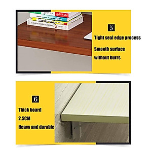 Wall-Mounted Table Wall Desk, Drop-Leaf Computer Table, Folding Heavy Duty Shelf Bracket Bench Table, Kitchen Dining Desk, for Office/Laundry Room