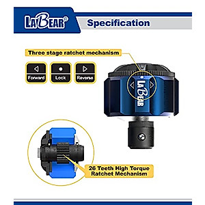 LABEAR 11pcs 1/4" DR Palm Ratchet kit, Mini Ratchet,Finger Ratchet,Gear Ratchet, Screwdriver Bits with Philips,Slotted