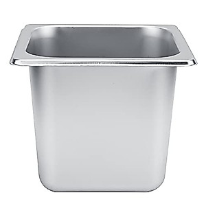 Steam Pan,Steamer Table Chafer Pan,2.2L Square Food Bowl Buffet Basin Plate Stainless Steel Food Container for Buffet, Catering,15cm Height