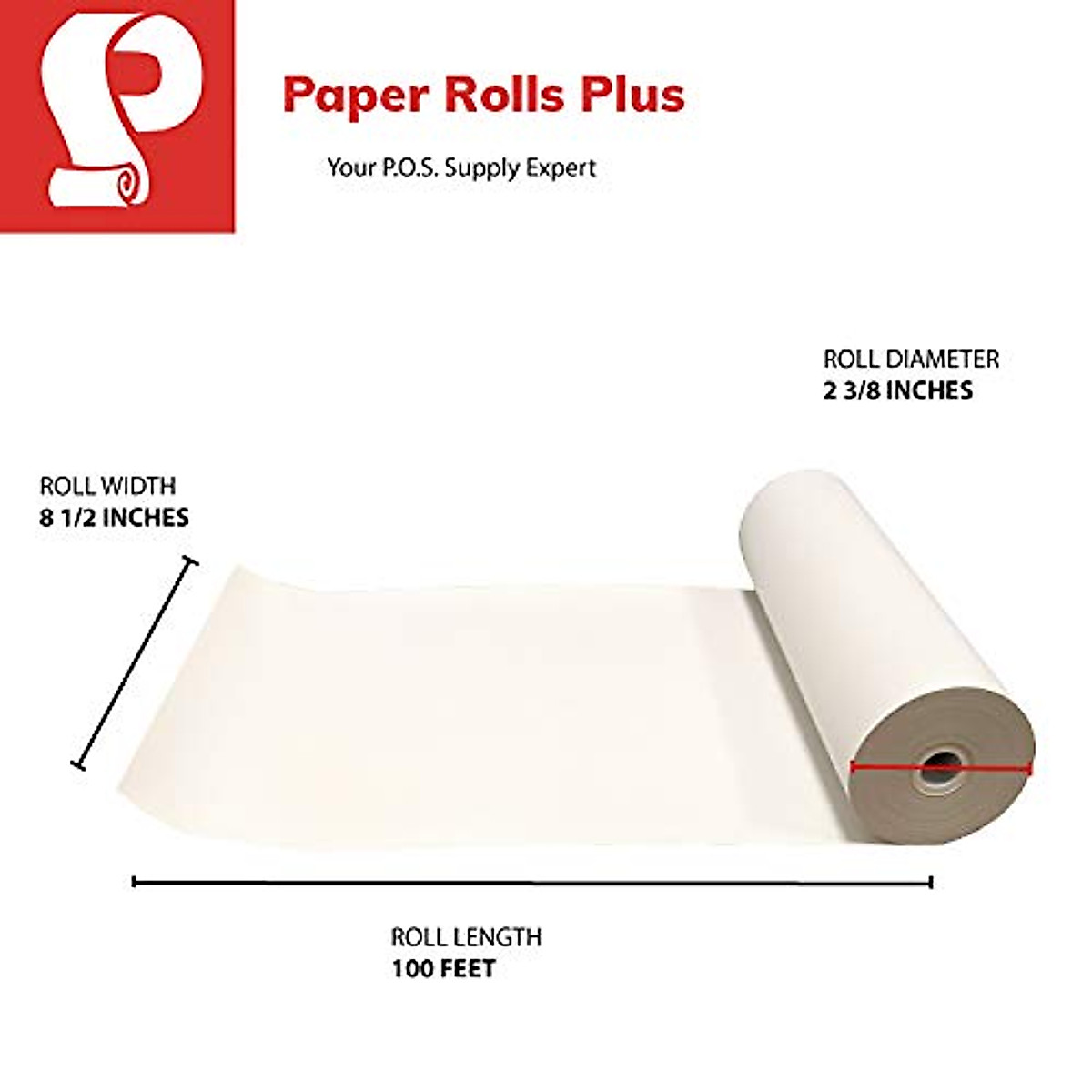 8 1/2" x 100' Thermal Paper - Fits Brother Pocketjet Printers (6890 or 6840) - 6 rolls/case