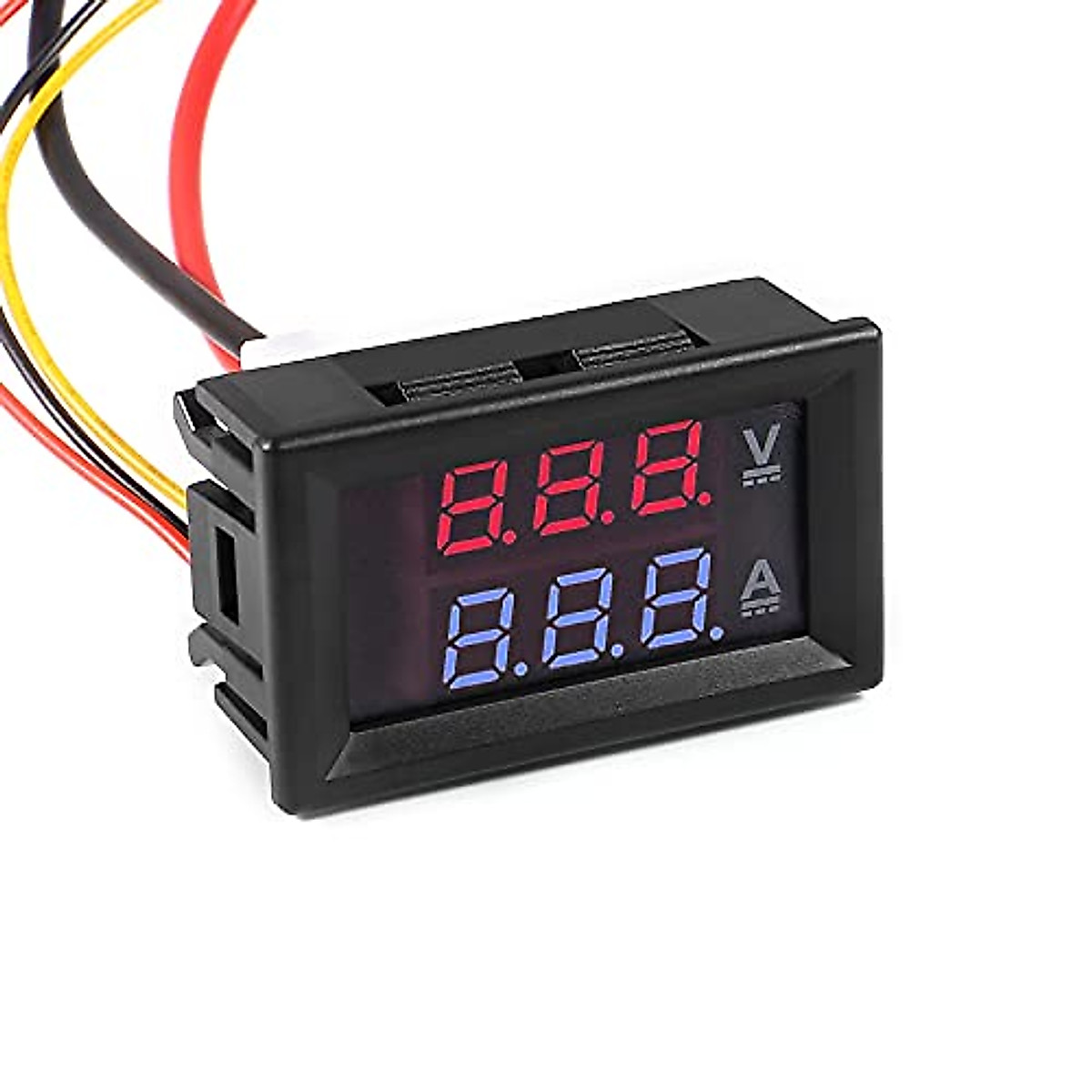 ALMOCN 4 Pack 0.28" LED Digital Voltmeter Ammeter, DC 100V 10A Voltage Current Tester Digital Multimeter Display Volt Meter Gauge(Red&Blue Display)