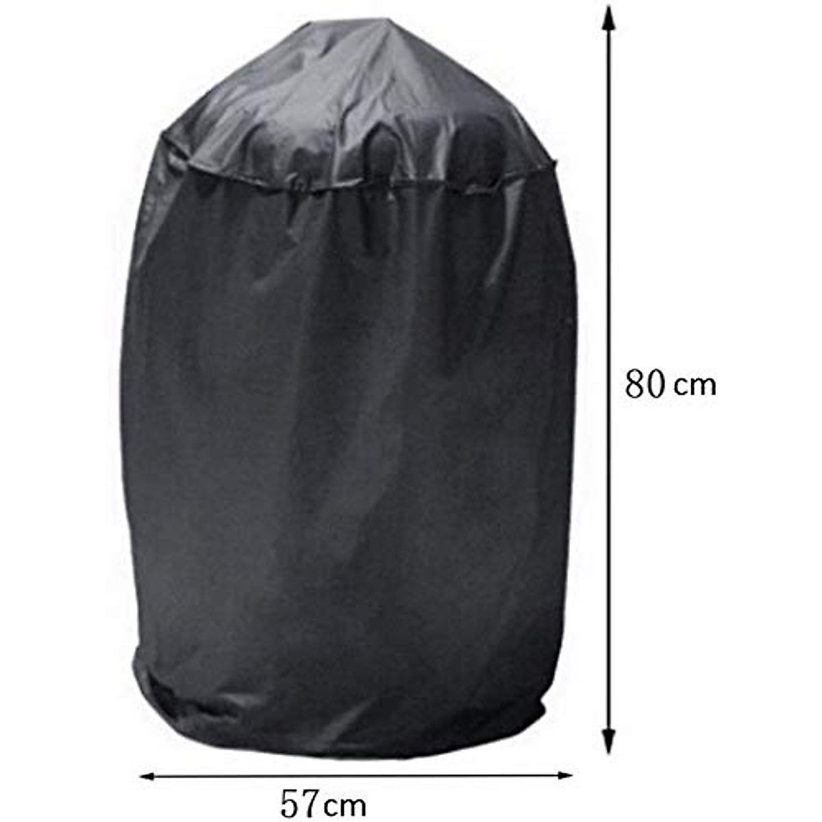 BBQ Grill Cover Waterproof Dustproof Oven Protection Cover for Round Gas Charcoal Electric Barbecue Outdoor Patio Garden Accessory with Storage Bag Black