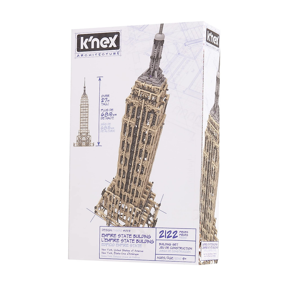 K’NEX Architecture - Empire State Building – New Building Set for Adults & Kids 9+ - 2122 Pieces – Over 2 Feet High – Amazon Exclusive