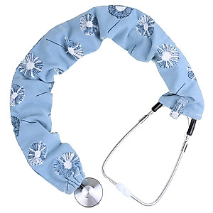 Stethoscope Cover Scrunchie with Elastic Bottom Snaps Protect Bare Neck & Tubing for Nurse Doctor