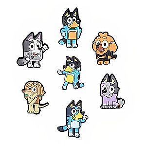 bluèy Croc Shoe Charms, bluèy dog Croc Charms Shoe Charms Fits For Clog Sandals Decoration With Wristband Bracelet, Shoe Decoration Charms (3)