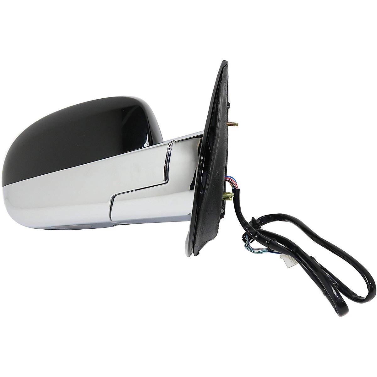 Kool Vue Driver & Passenger Side Power Heated Mirrors for Cadillac Escalade Escalade ESV 2007-2014 Power Fold With Signal Light, Memory & Puddle Lamp; Without Blind Spot Monitor Chrome
