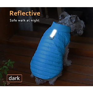 Vest Dog Jacket Ultra Thin Zip Up Wind Breaker with D Ring Leash - Cozy Waterproof Windproof Warm Dog Jacket - Dog Coats for Small, Medium, Large Dogs, for Indoor and Outdoor Use (Small, Red)