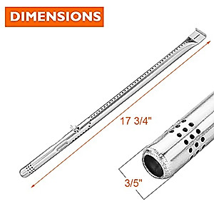 BBQ Future Grill Replacement Parts Kit for Charbroil Performance 4 Burner Gas Grills 463347017 463361017 463377017 463376117 463377117 463377319 463673519, 4-Pack Heat Plates & Burners Accessories