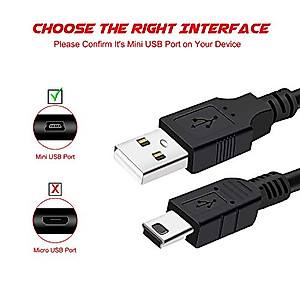 2Pack 10Ft PS3 Controller Charging Cable, Magnetic Ring Mini USB Data Charging Cord for Sony Playstation 3/ PS3 Slim/PS Move Controllers GoPro,HD,Dash Cam,MP3 Player Digital Cameras, TI-84 Plus CE etc