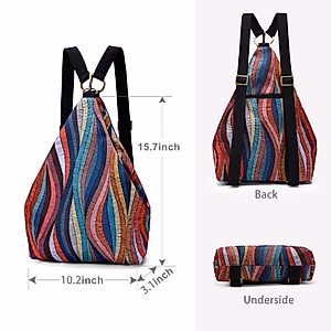 Black Butterfly Premium Backpack for Women, Bohemia Style Casual Daypack Backpack, Fashion, Light and Small (00-multicolor)