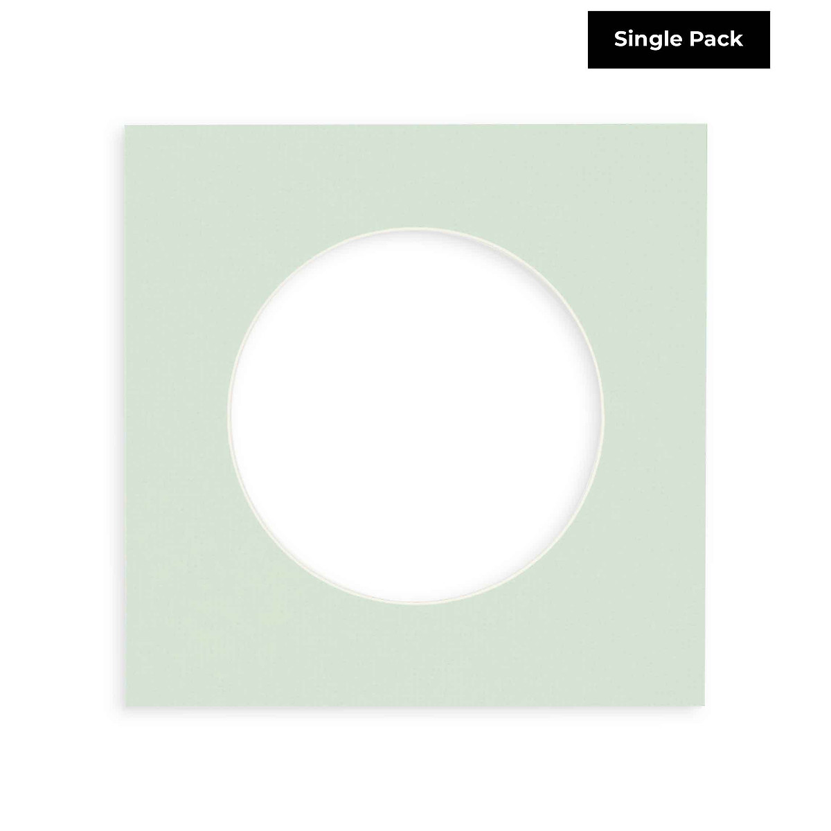 CountryArtHouse Honeydew Green Acid Free 17x17 Circle Picture Frame Mat with White Core Bevel Cut for 13x13 Pictures - Fits 17x17 Frame - Pack of 1 Matboard