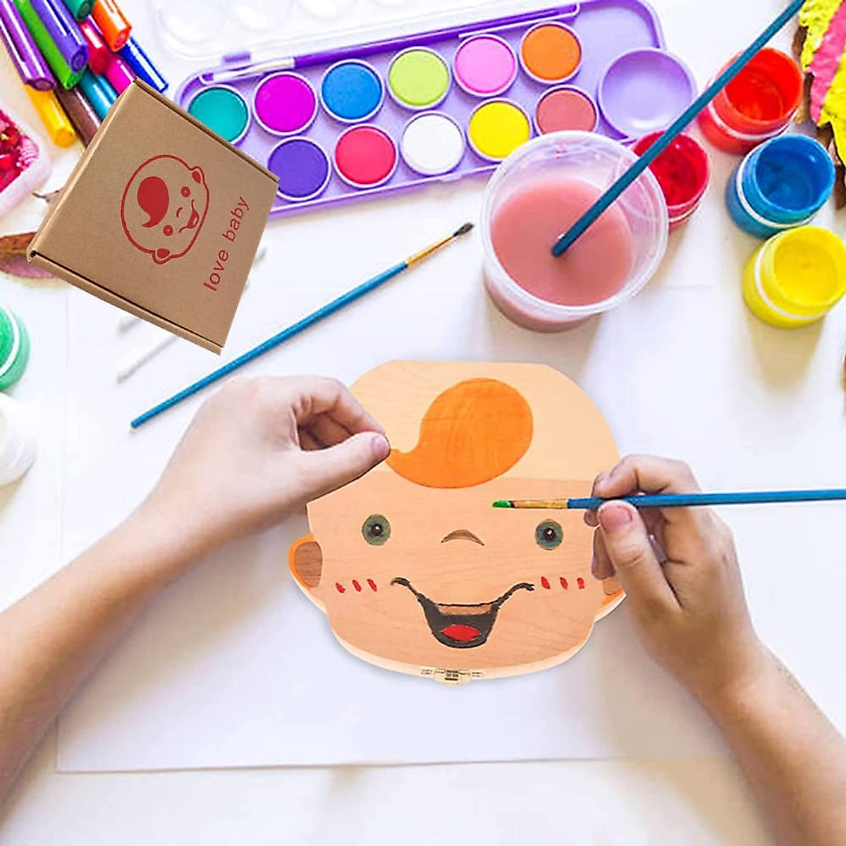 Baby Tooth Keepsake Box,Tooth Fairy Box,Wooden Tooth Box ,Baby Keepsake Storage Box,Tooth Saver,Tooth Holder for Kids Teeth,Tooth Boxes for Lost Teeth for Kids,Newborn Baby Birthday and Shower Gift