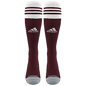 adidas Unisex Copa Zone Cushion II Soccer Sock (1-Pair), Maroon/White, 5-8.5