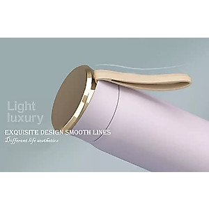 Vacuum Insulated Stainless Steel Metal Flask Thermos Water Bottle with Handle | Elegant Design | Reusable Leak Proof BPA-Free Flask for Gym, Travel, Sports, Gift | 16oz (450ml) (White)