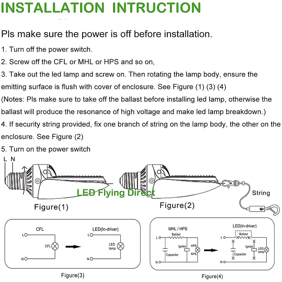 115W LED Corn Retrofit Lamps, Rotatable E39 Mogul Base, 5000K 15500 LM (400-500W MH Equiv.) 180° Commercial LED Paddle Bulb for Retrofitting Parking Lot Wall Pack Flood Lighting Fixtures (8)