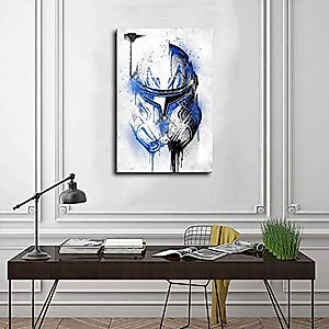 cingk Captain Rex Graffitti Helmets Poster Canvas Poster Bedroom Decor Sports Landscape Office Room Decor Gift Style 12x18inch(30x45cm)
