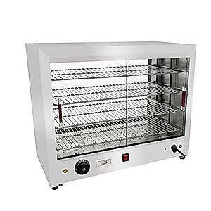 Countertop Pie Warmer Hot Food Display Cabinet Glass Warming Showcase 25" 4 Shelves 1kw (580)