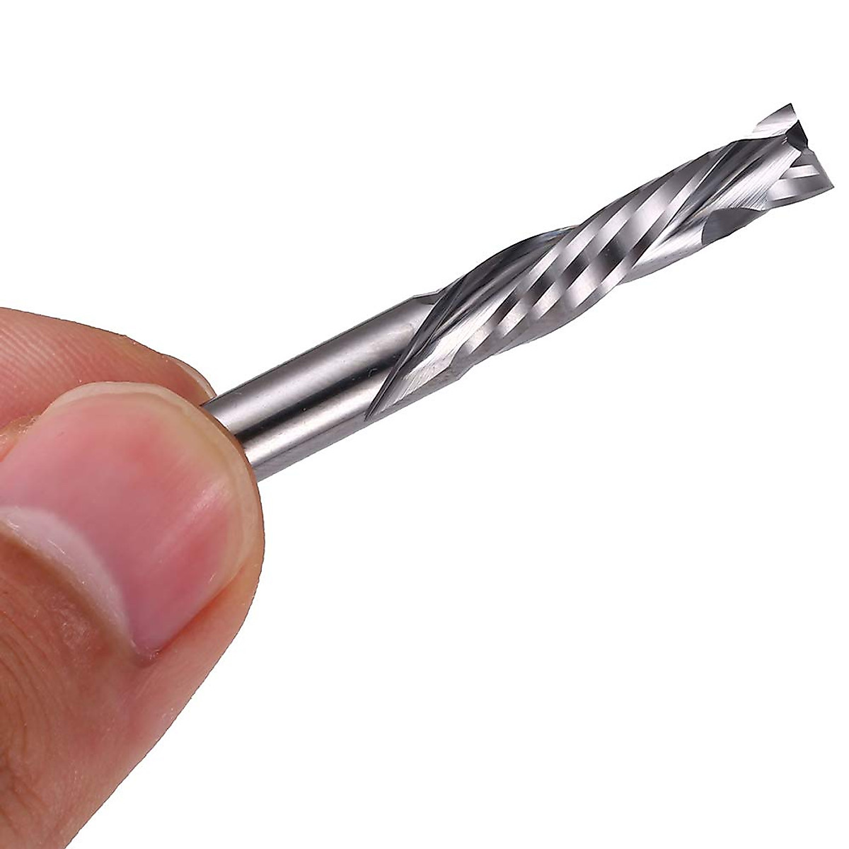 HOZLY 6X25mm UP &Down Cut Two Flutes Spiral Carbide Tool Cutters for CNC Router Compression Wood End Mill Bits