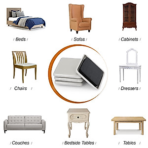 Furniture Sliders for Carpet & Hardwood Floors, 16 Pack 2 Inch Square Sliders for Moving Furniture, Easily Move Any Item While Protect The Floor