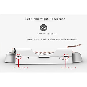 ZYQM Retro Typewriter Mechanical Wireless Keyboard with Tablet Stand, Bluetooth Connection, Artistic dot Keys (White)