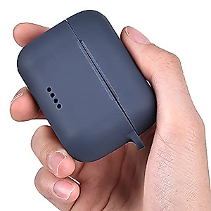 TOZO NC2 Protective Silicone Case Shockproof Soft Skin Cover for TOZO NC2 Earbuds with Front LED Visible and Keychain Blue