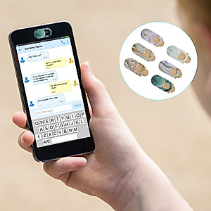 MILISTEN 6Pcs Lens Privacy Cover Smartphone Camera Slide Webcam Slider Cover Tablet Protector Anti- Peeping Covers Phone cam Cover Front Camera Protective Covers Pattern abs Camera Cover b1