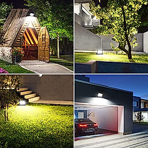 LE LED Flood Lights Outdoor 50W, 4200LM 5000K Daylight White Super Bright Lighting, IP65 Waterproof, Flexible Stand Outdoor Floodlights for Garden, Yard, Party and Patio, 2 Pack