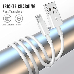 Lightning Cable, 5Pack (3/3/6/6/10FT) iPhone Charger Cable USB Lightning Cable Cord Apple Charger Fast Charging Cord Compatible with iPhone 14/13/12/11/Pro/Max/8/7/6/6S/5/5S/SE/Plus/iPad …