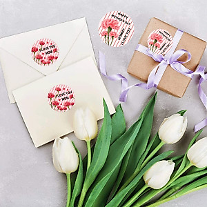 2 Inch Happy Mothers Day Stickers Mother’s Day Labels Floral Mother's Day Gift Tag for Card,Presents Package Bag 500 Pcs/Roll