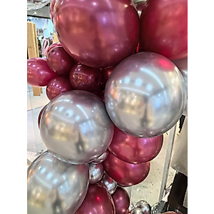 Graduation Decorations Maroon Black 2024/Burgundy Black Graduation Party Decorations/Maroon Black Balloons 60Pcs Burgundy Black Maroon Birthday Party Decorations