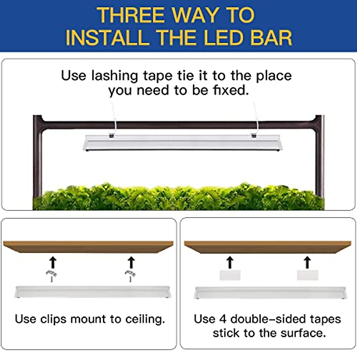 T5 Grow Lights 1.4Ft, 5000K White Full Spectrum LED Plant Growing Lamp Strips for Indoor Plants, Seeds Starting, Succulents, High PPFD with V-Shaped Reflector