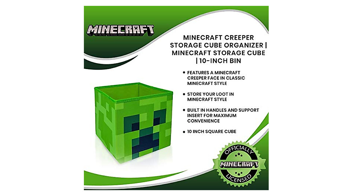 Minecraft Creeper Storage Cube Organizer - Fun & Functional